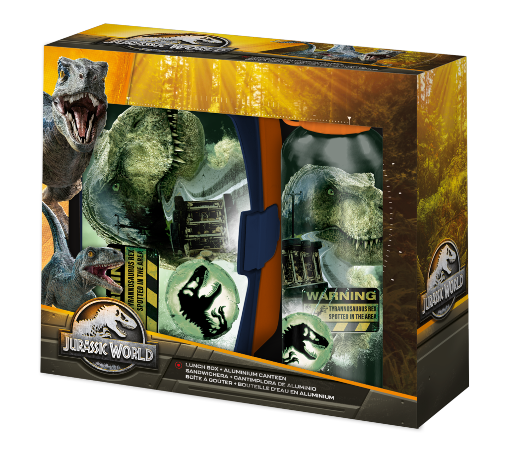 LUNCH BOX+ALUMINIUM CANTEEN JURASSIC WORLD – Kids Licensing